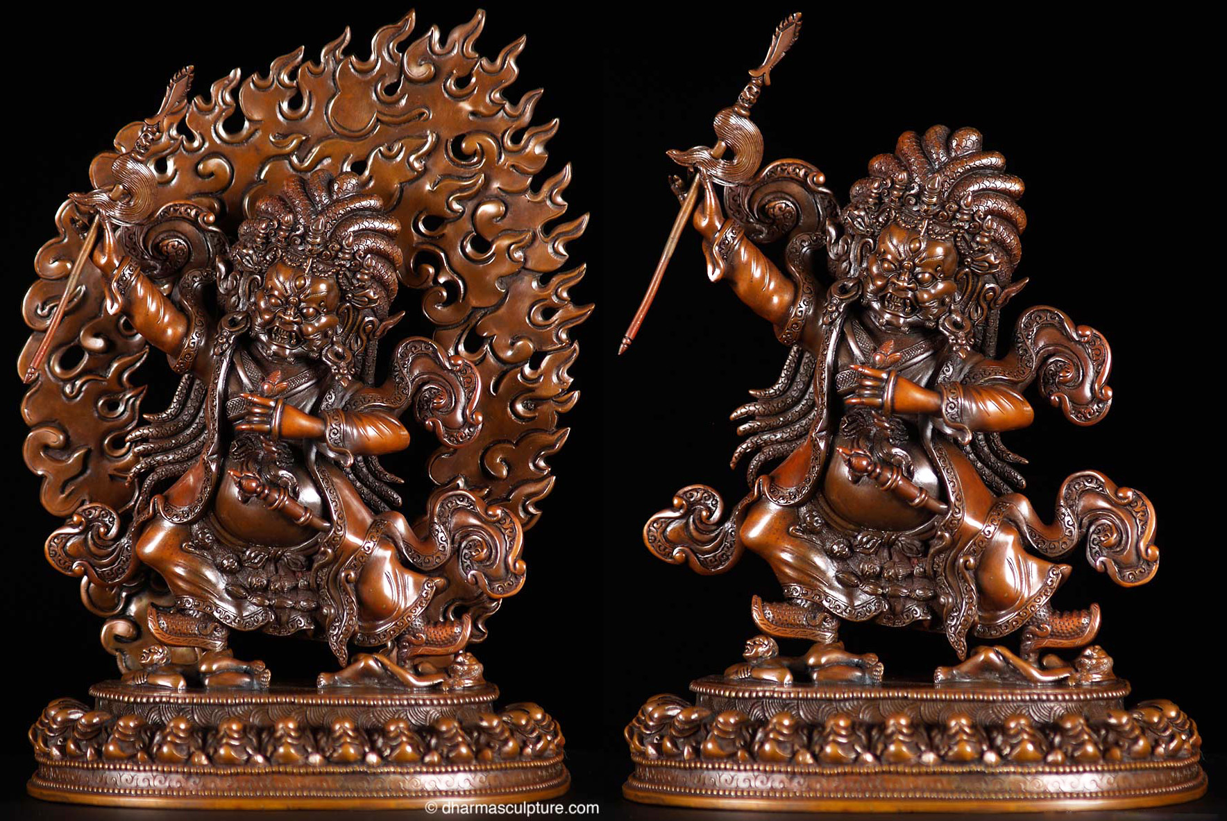 Naga Mahakala, Protector of Dharma, Copper Sculpture, 10" - Dharma ...